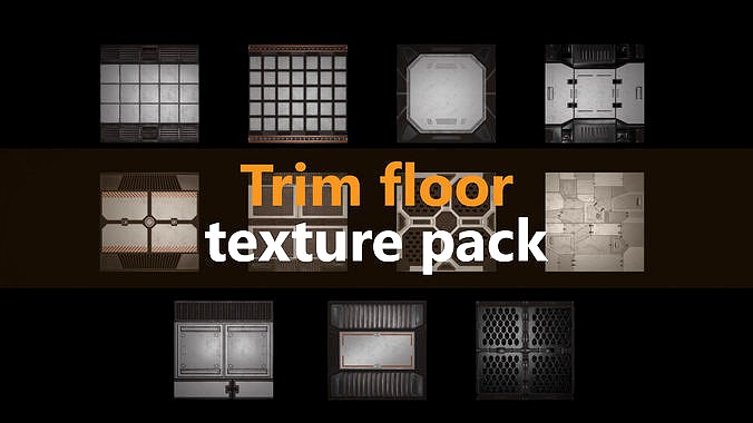 Trim floor texture pack 3d model