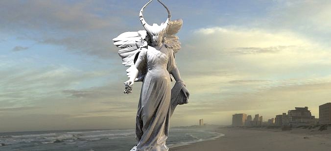 Ghost Angel Statue 3d model