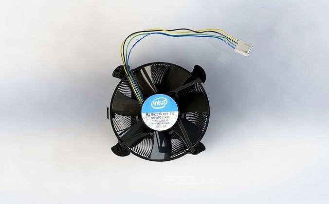 Intel Inspired Stock Computer Cooling Fan with Heatsink 3d model