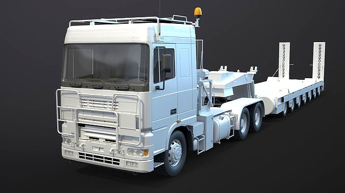 DAF Tropco Tank Transporter Mid-Poly 3d model