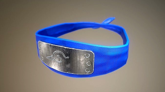 Naruto anime headband 3d model