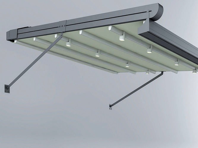 Aluminum Pergola System - Angle Strut 3d model