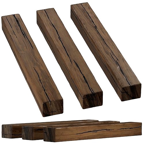Reclaimed Walnut wood beams 3d model