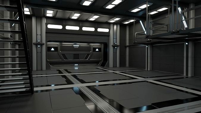 Sci Fi Cargo Bay Kit 1 3d model
