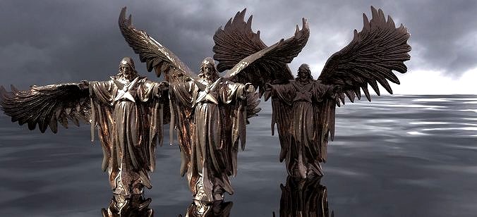 Christ Angelic form 3 models 3d
