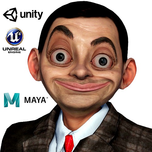Mr Bean High quality character full Rigged and Animated 3D model