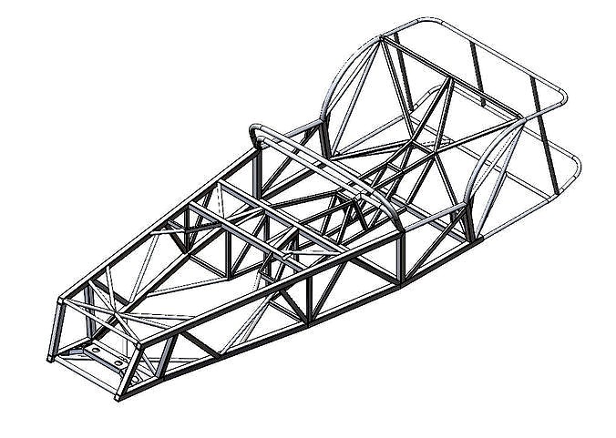 Locost seven chassis Caterham and Lotus 7 inspiration 3d model