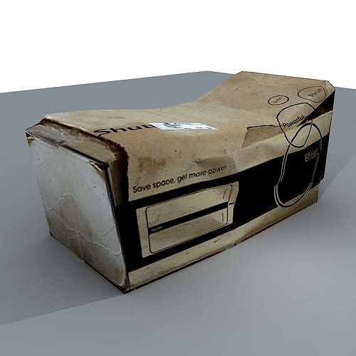 Squashed Cardboard Box 3d model