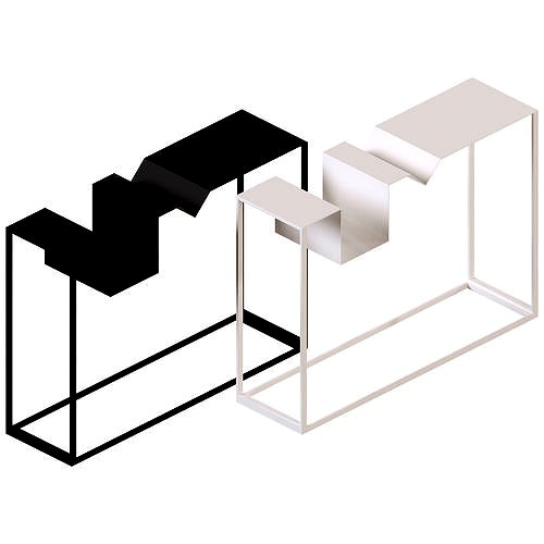 Zigzag console table with colors By Trica 3d model