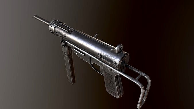 M3 WW2 US submachine gun 3d model