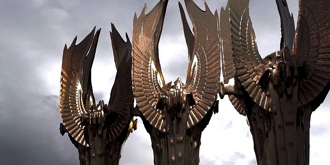 Floating Angel monolith 8 3d model