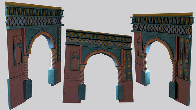 eastern arch architecture turkey arab countries 3d model