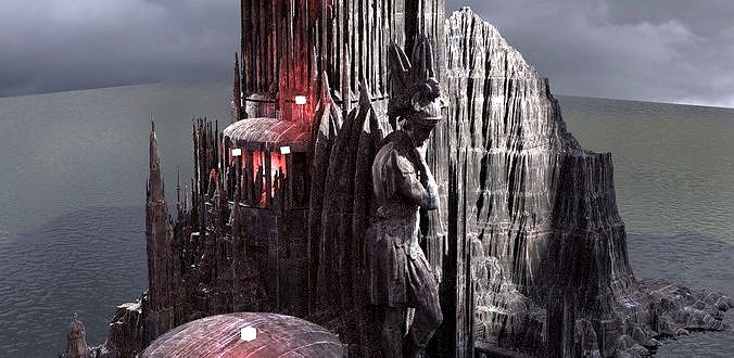 Middle Earth Architecture Dark Fantasy 3d model