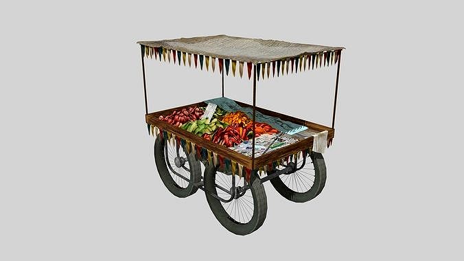 Pakistani Fruit Cart 3d model
