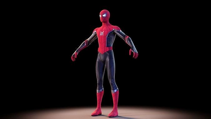 Spiderman Character Rig For Blender 3d model