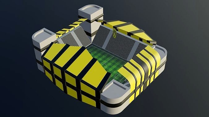 Football Stadium - Borussia Dortmund 3d model