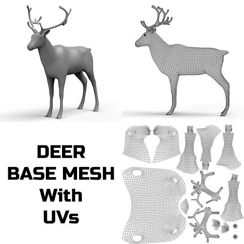 Deer Base Mesh 3d model