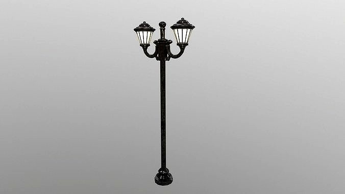 Victorian Street Lamp 3d model