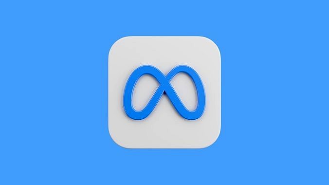 Meta App Icon 3d model