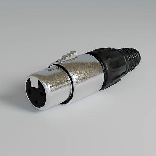XLR 3 pin plug 3d model