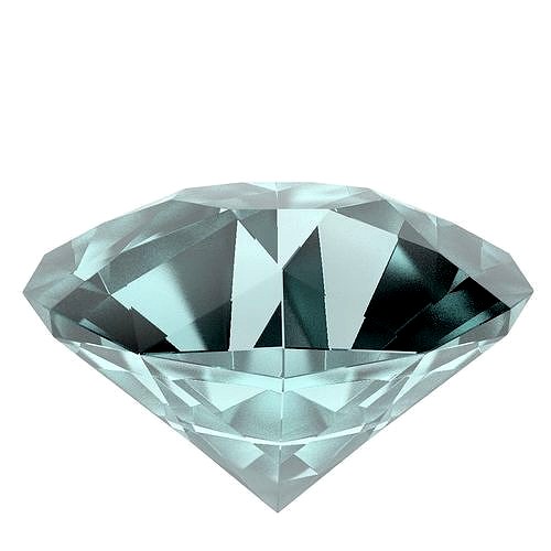 Diamond 3d model low pol