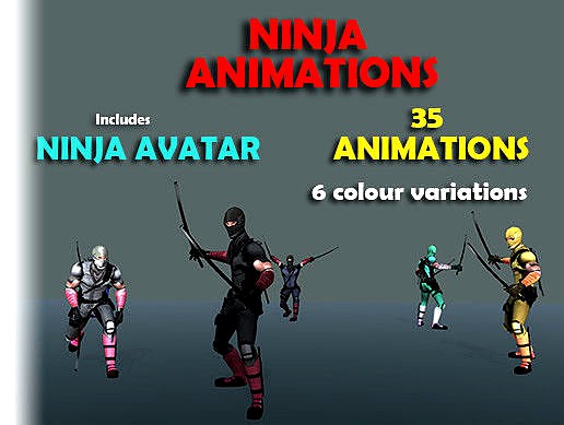 Ninja Male Animation 3d model