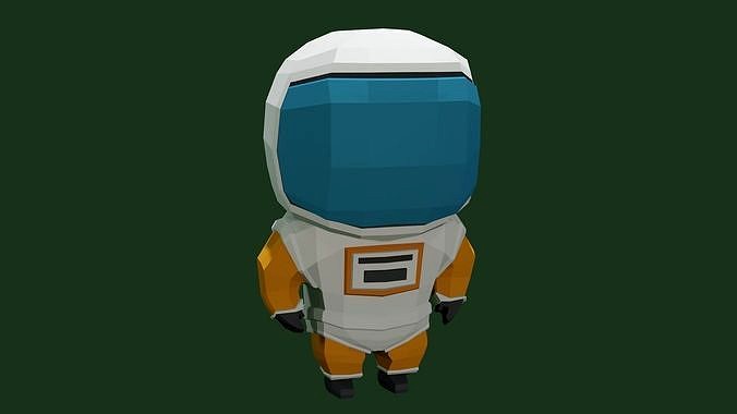 Spaceman Polygon Animated Rig character 3d model