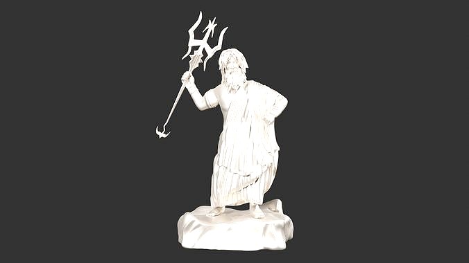 Statue Poseidon 3d model