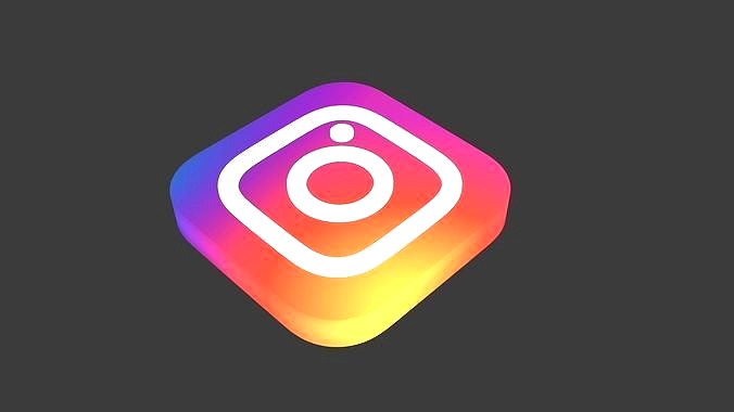 Instagram logo 3d model