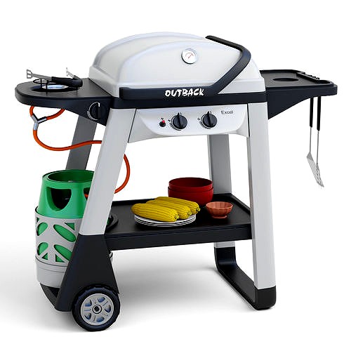 Barbecue Outback Excel 2 Burner Gas 3d model