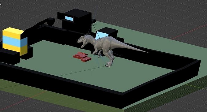 indominus rex with background 3d model