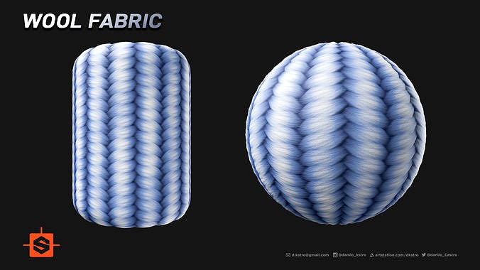 Procedural Texture of Wool Fabri 3d model