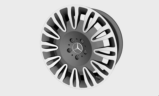 Wheels mercedes maybach S 3d model