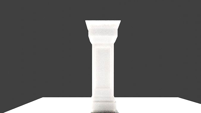 LOW POLY GAME READY PILLAR BLENDER MODEL 3d
