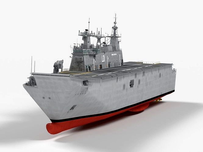 HMAS Adelaide Canberra Class LHD 3d model