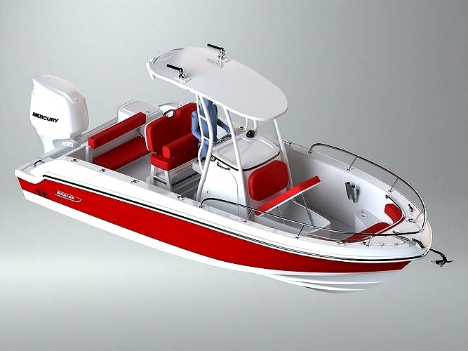 Boston Whaler Concept Design Center Console Boat 3d model