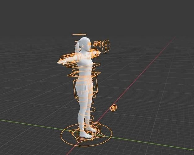 fully rigged character 3d model