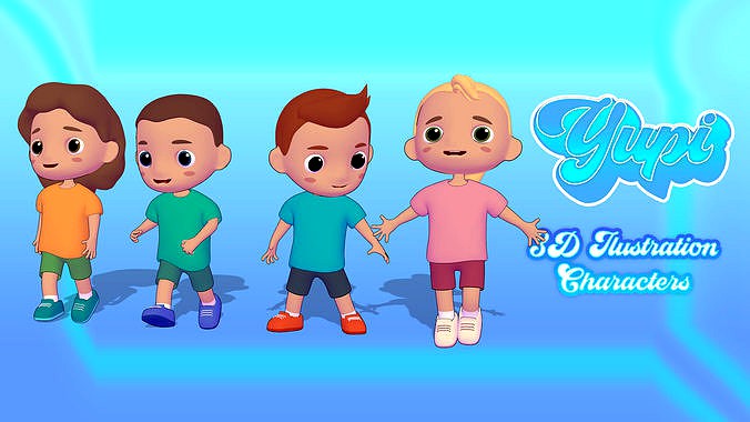 Yupi - Stylized 3D Illustration Characters model