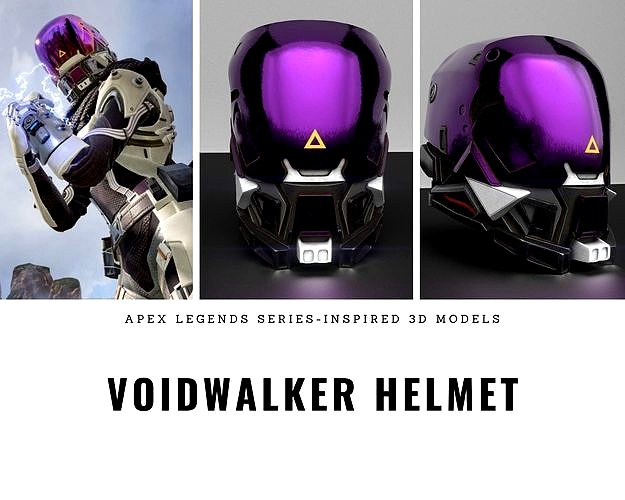 Voidwalker Apex Legends inspired helmet 3d model