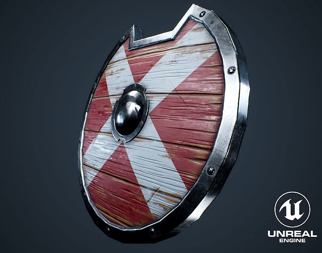 Viking Weapons - Curved Shield III 3d model
