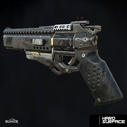 Destiny 2 Shadowkeep - Seventh Seraph Officer Revolver 3d model