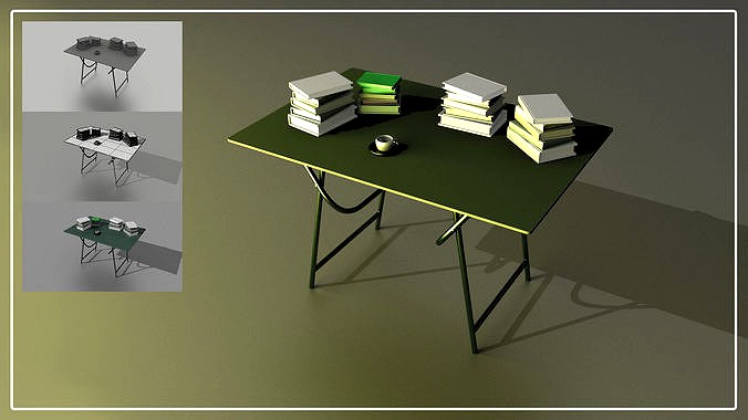 Study Table 3D Model