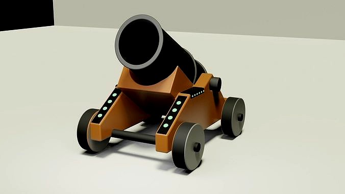 Cannon Models with Cycles render 3d