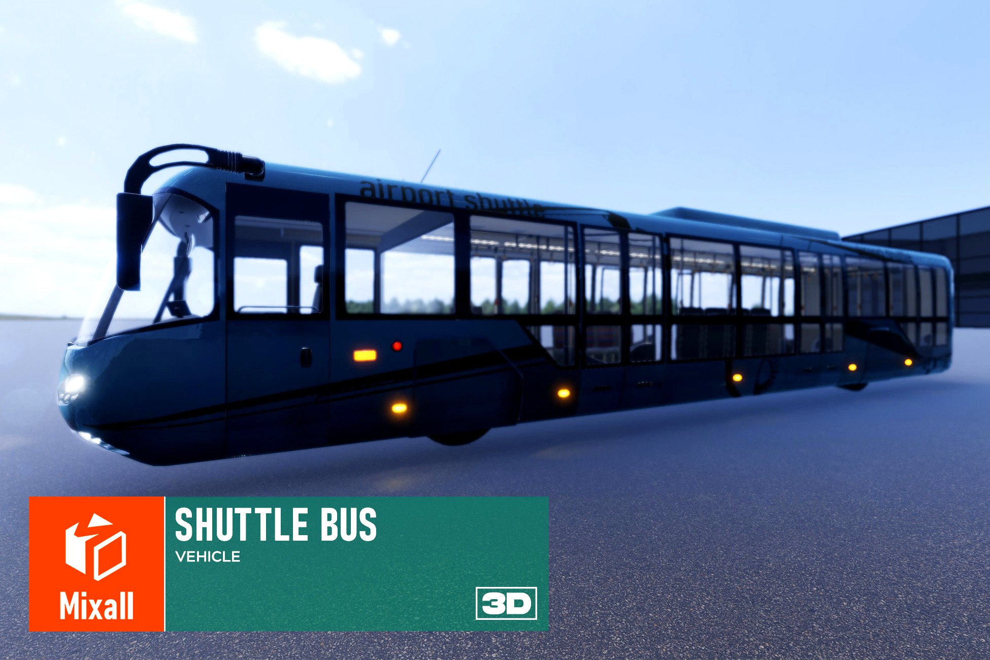 Shuttle bus - Vehicle 3d model