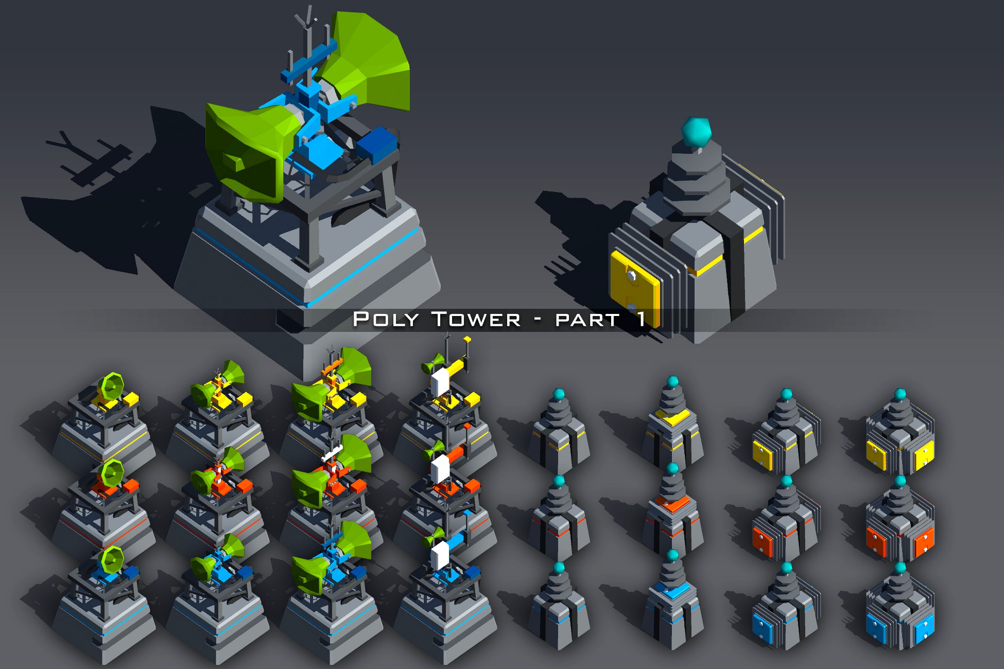 Poly Tower Part1 3d model