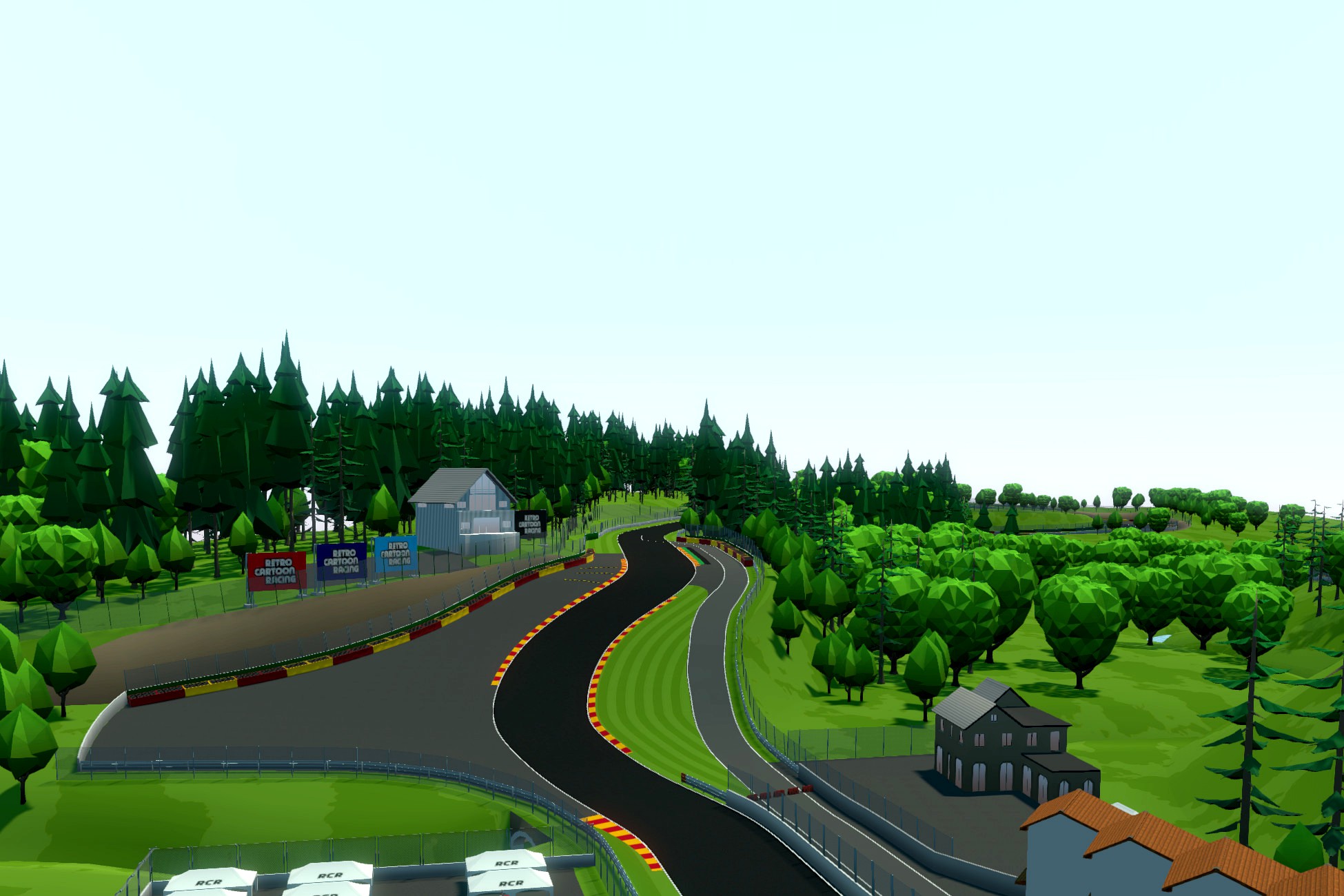 Cartoon Race Track Spa 3d model