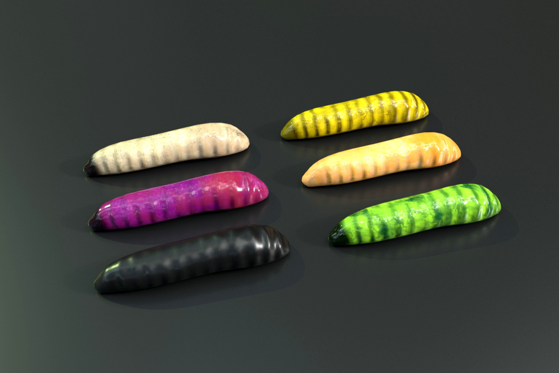 Realistic Small Worm (3D pack) model