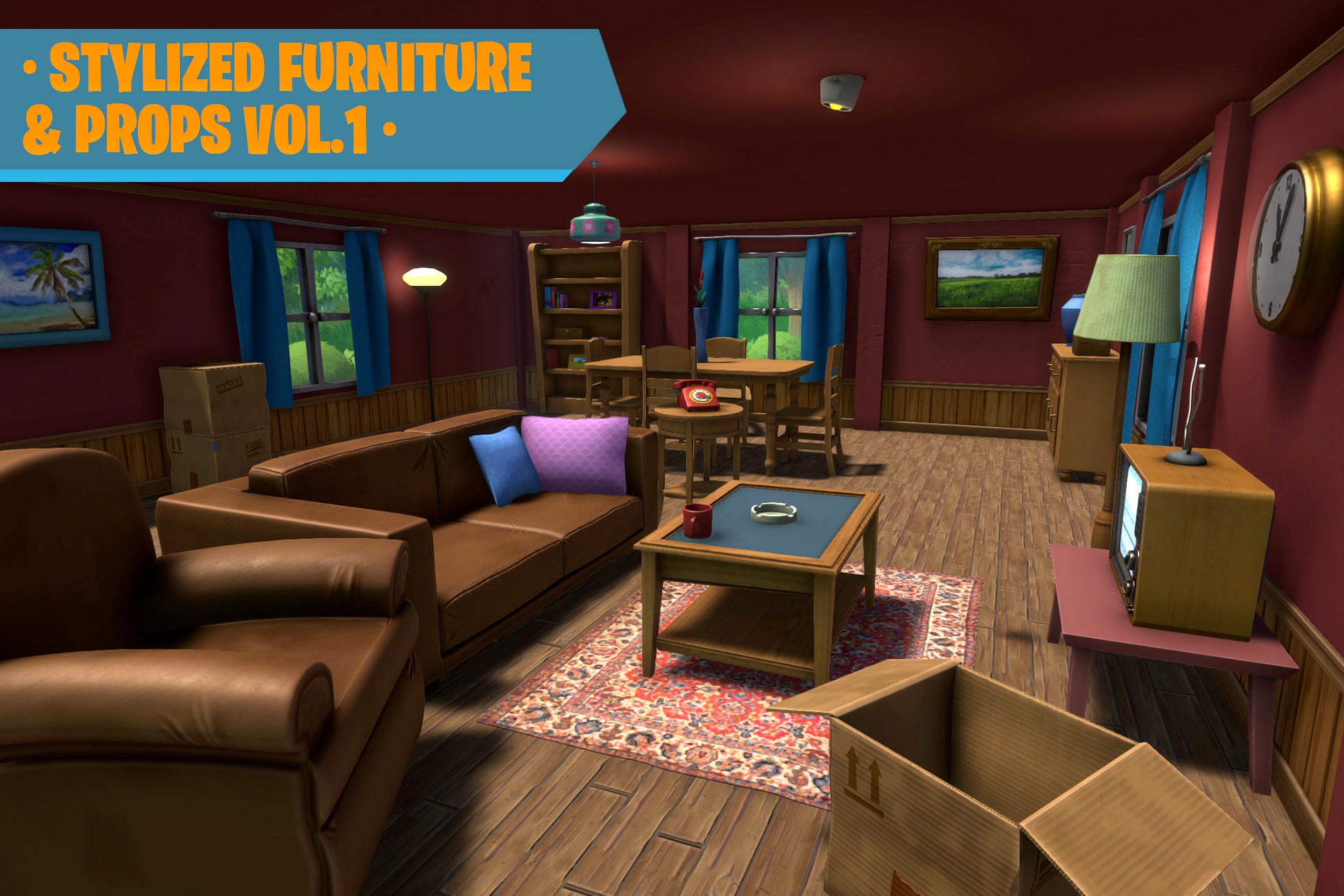 Stylized Furniture & Props Vol.1 3d model