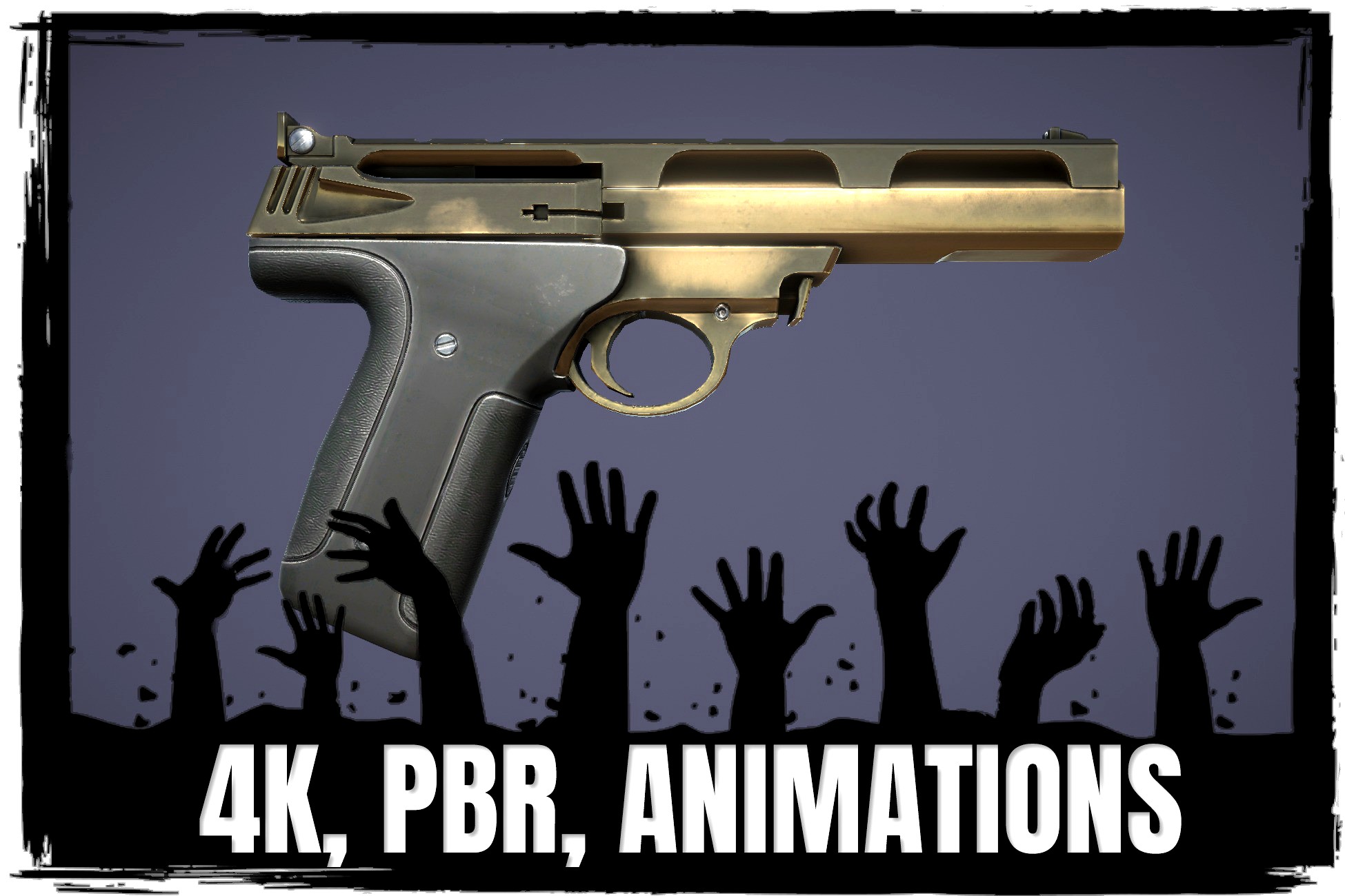 Low Caliber Pistol Gold (Apocalypse Weapons) 3d model