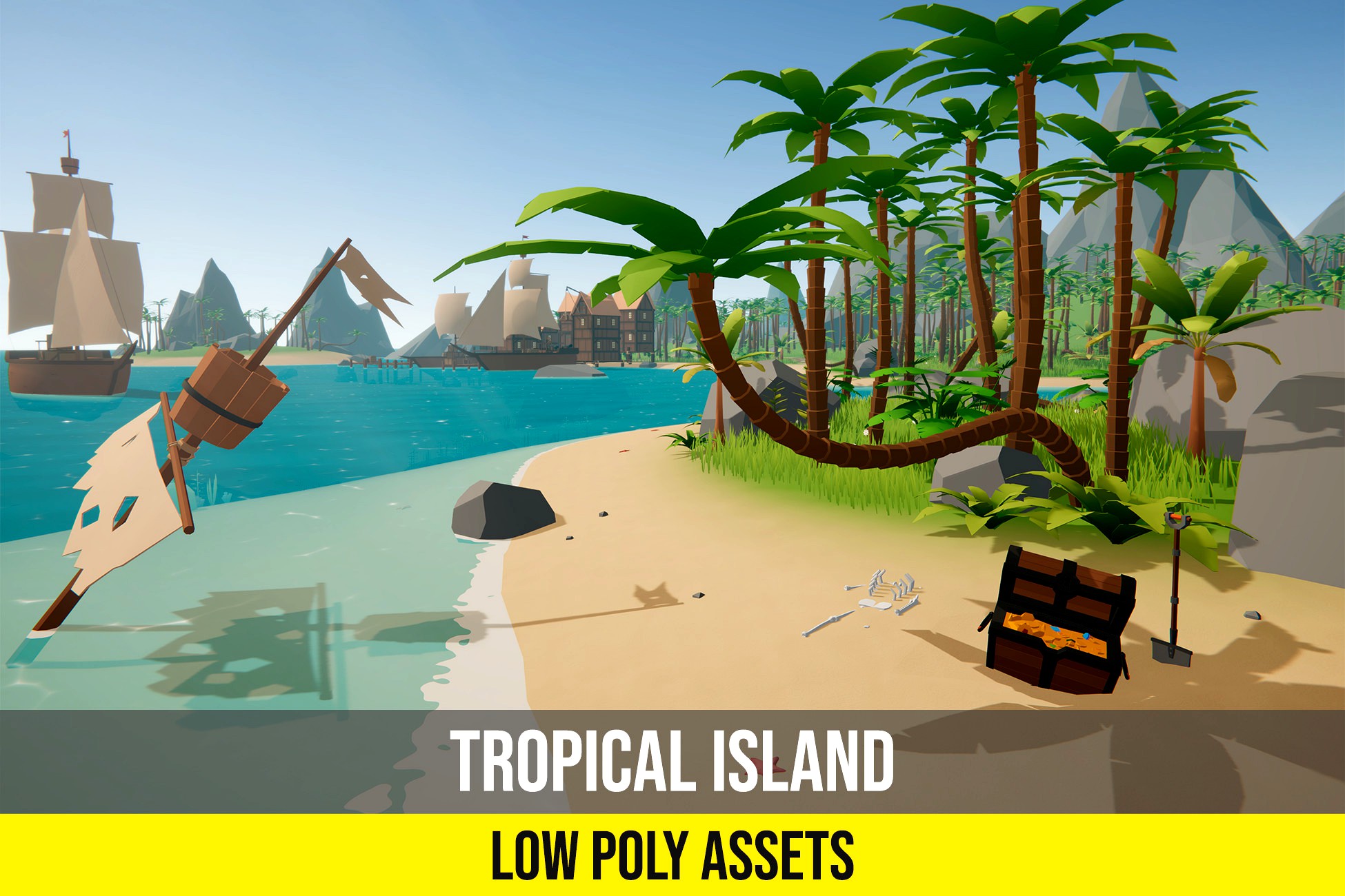 Low Poly Tropical Island 3d model